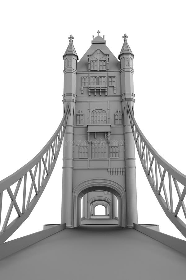 3d Render of Tower Bridge Model Stock Illustration - Illustration of ...