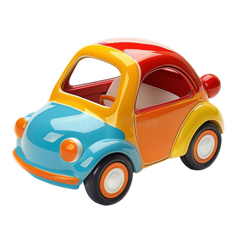 3d Render Toy Car Isolated on Transparent Background. Stock Image ...