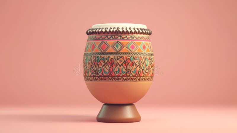 3D Render of Traditional Doumbek Drum Stock Illustration - Illustration ...