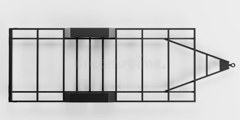 3D Render of Trailer stock illustration. Illustration of base - 299699451