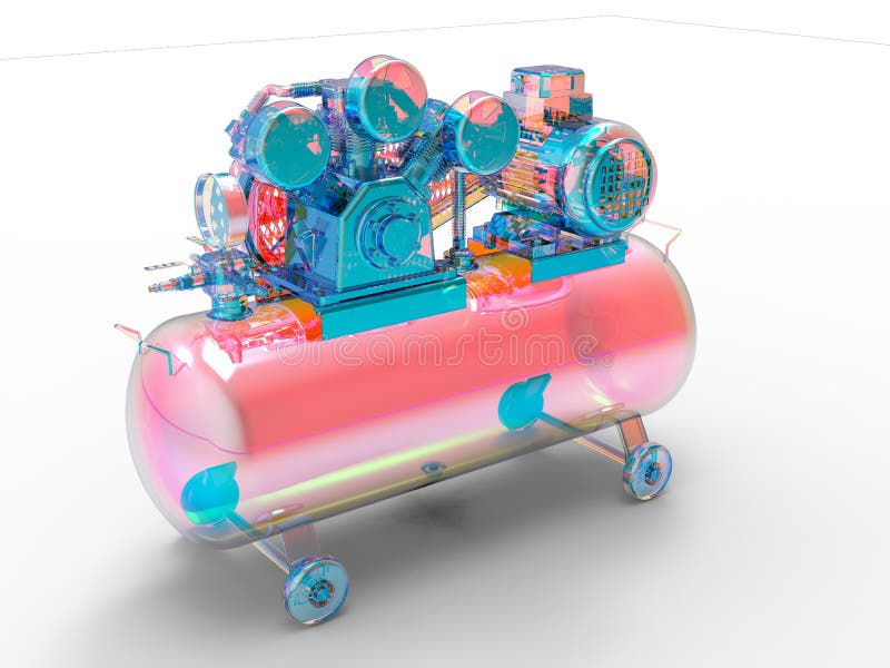 Air Compressor Tank Line Icon Stock Vector - Illustration of instrument ...