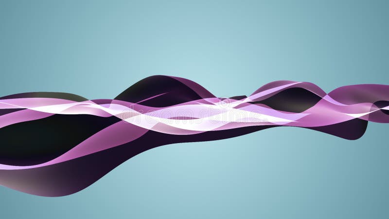 3D Render of Transparent Wavy Forms on Black Background Stock Video ...