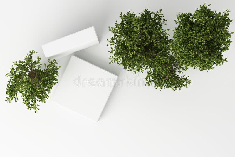 3D Render of Tropical Plants Isolated Stock Illustration - Illustration ...