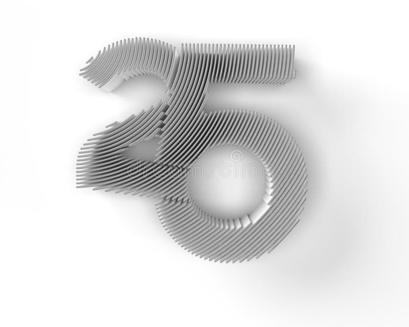 3D Render of a 25 Twenty-five Number Stock Illustration - Illustration ...