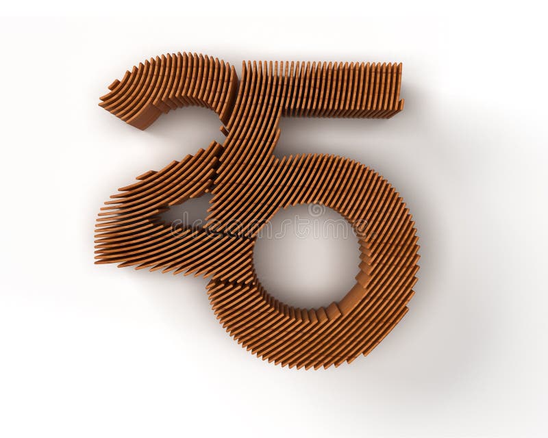 3D Render of a 25 Twenty-five Number Stock Illustration - Illustration ...
