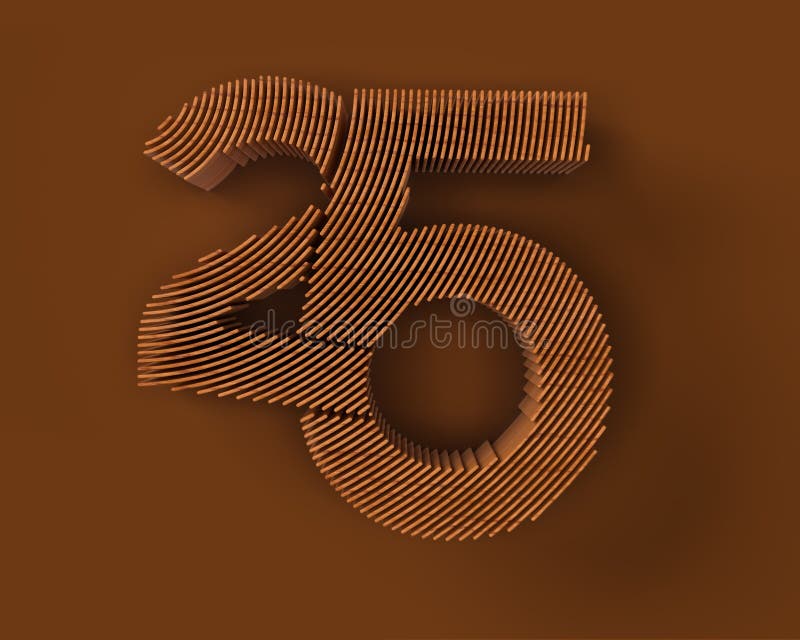 3D Render of a 25 Twenty-five Number Stock Illustration - Illustration ...
