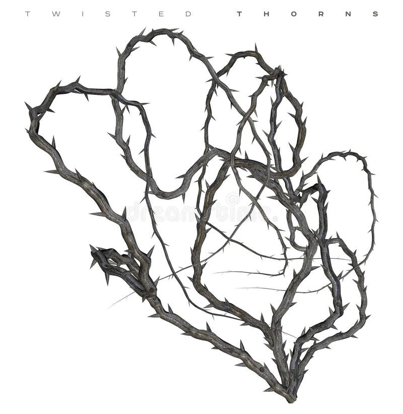 3D Render of Twisted Vines with Thorns Stock Photo - Illustration of ...