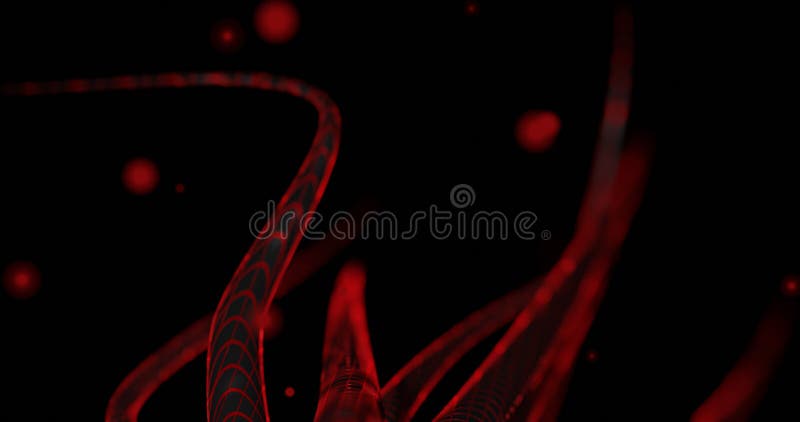 Render with Twisty Red Techno Tentacles with Spots, Soft Focus Stock ...