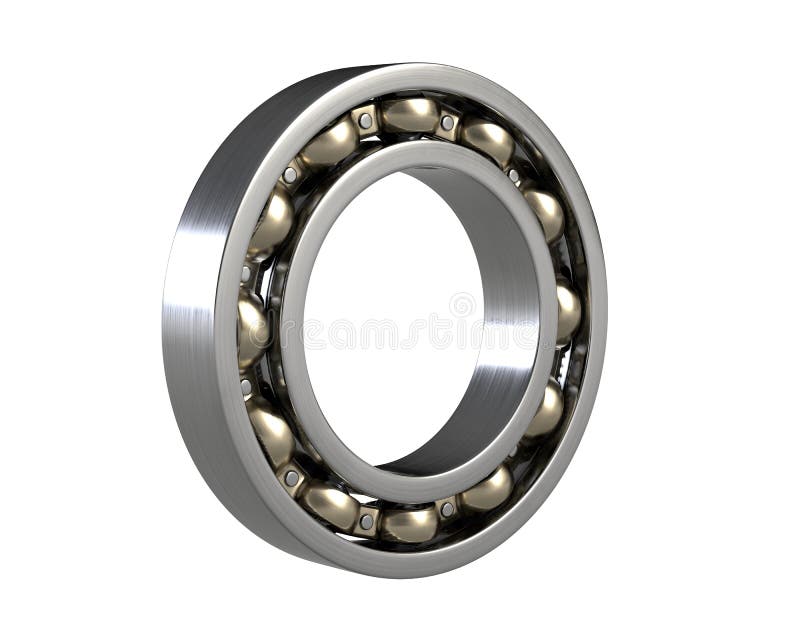 3D Render of Two Connected Bearings Isolated on White Stock ...