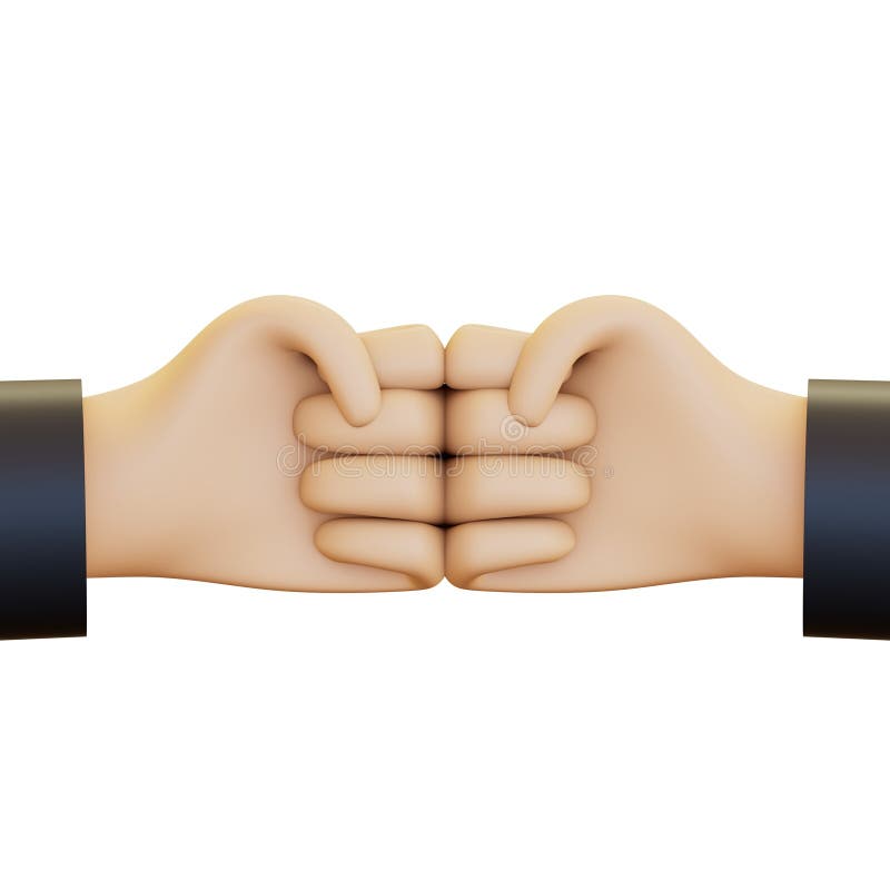 3D Render of Two Fists Pressed Together, Symbolizing Unity, Strength ...