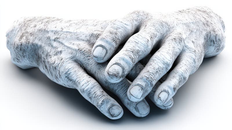 3D Render of Two Hands in a Blessing Position Isolated on White Stock ...