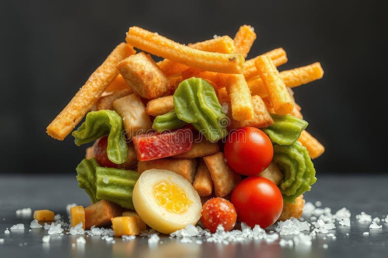 3D Render of Ultra-Processed Snack Stock Illustration - Illustration of ...