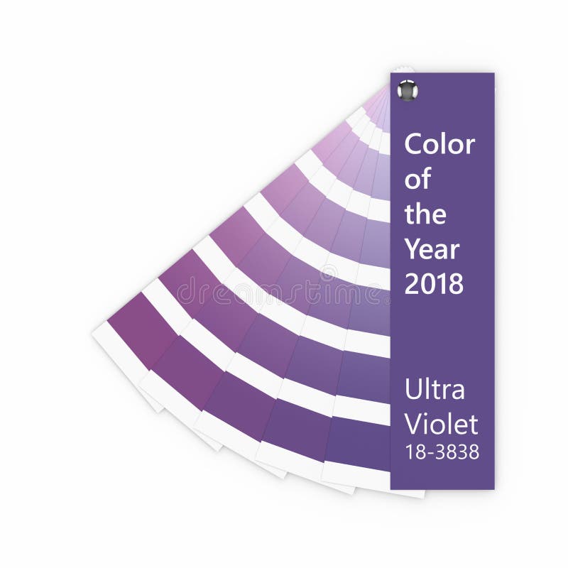 3d Render of Ultraviolet Color Palette Guide Stock Illustration ...
