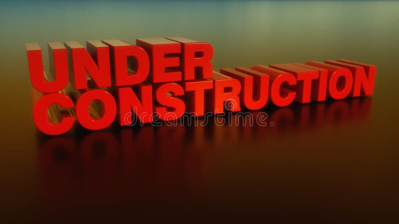 Under Construction Text and Floor Stock Illustration - Illustration of ...