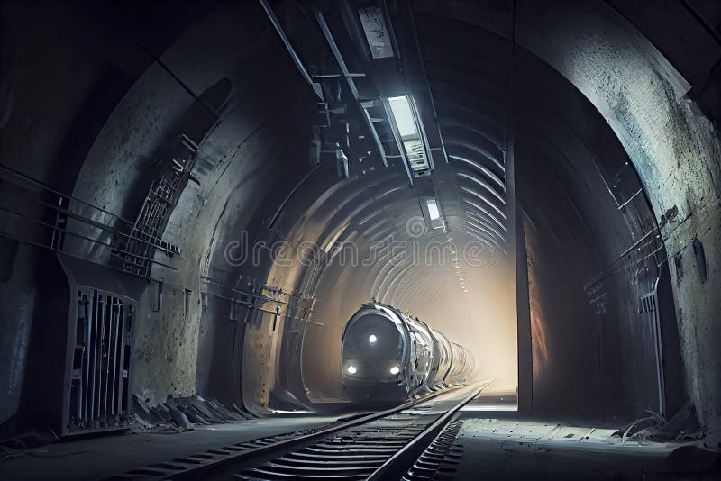 3d Render of Underground Tunnel Stock Illustration - Illustration of road, commute: 275455934