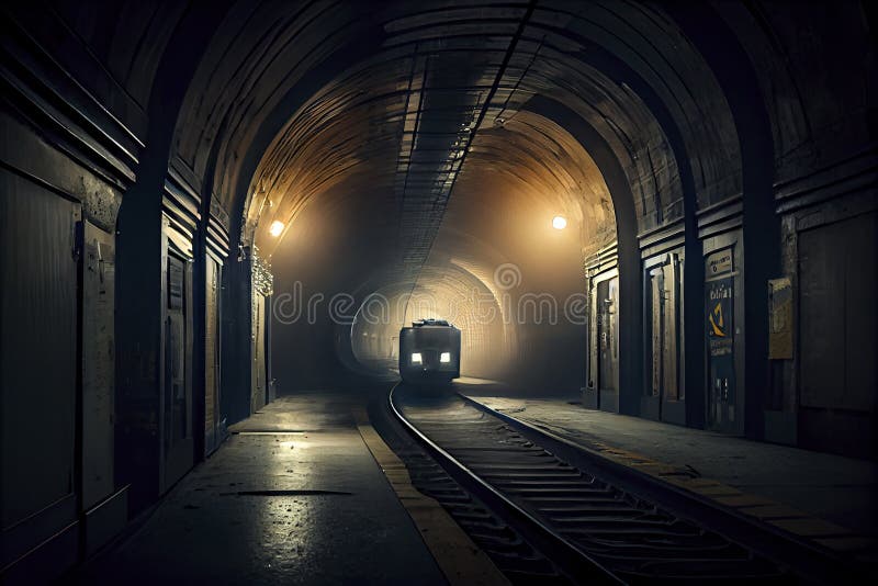 3d Render of Underground Tunnel Stock Illustration - Illustration of ...