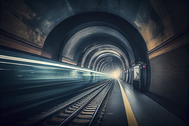 3d Render of Underground Tunnel Stock Illustration - Illustration of ...