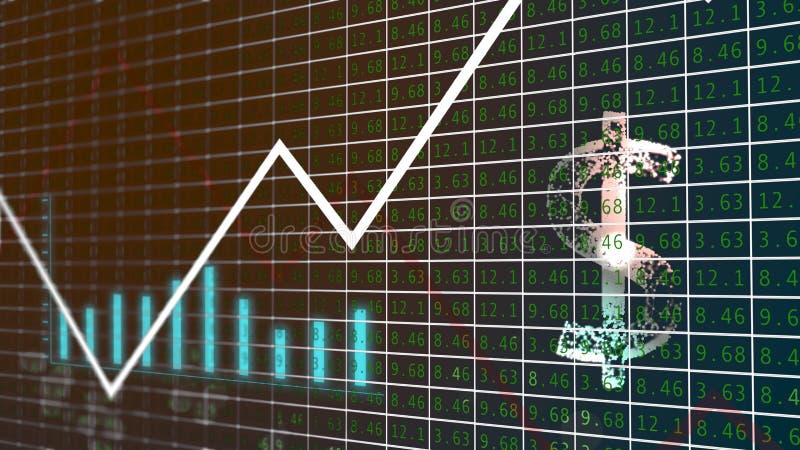 3d Render US Dollar Icon Over International Currency Rise and Fall ...