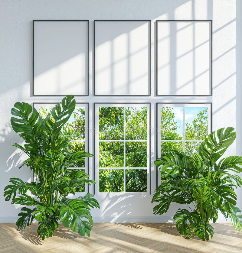 A 3D Render of a Vertical Black Frame Mockup, Shown in Close-up on a ...