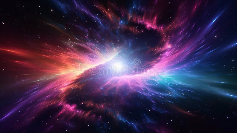 A 3d Render of a Vibrant Hyper Space Phenomenon Stock Illustration ...