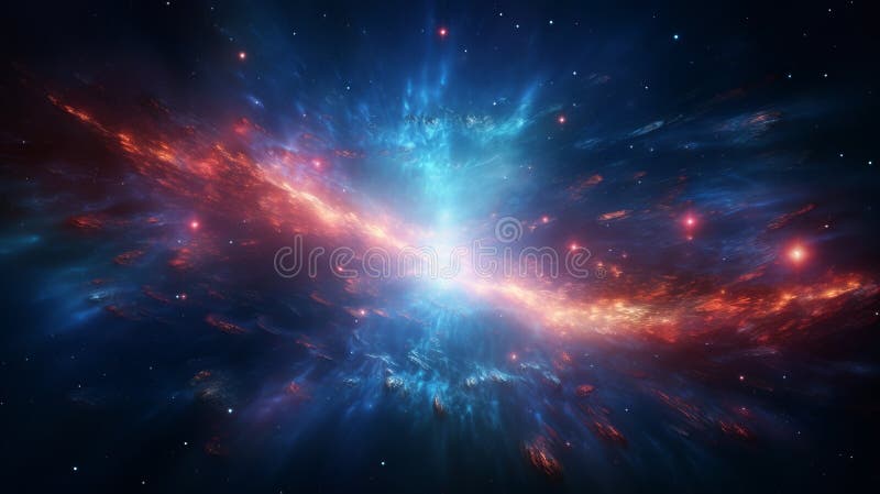 A 3d Render of a Vibrant Hyper Space Phenomenon Stock Illustration ...