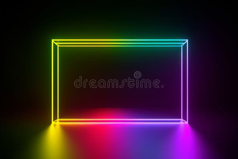 3d Render, Vibrant Rainbow Colors, Laser Show, Glowing Spectrum ...
