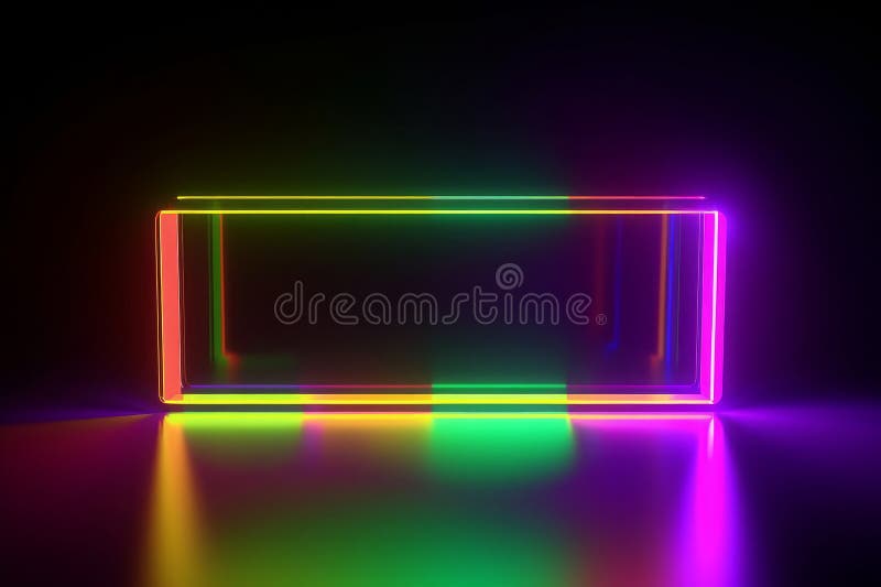 3d Render, Vibrant Rainbow Colors, Laser Show, Glowing Spectrum ...