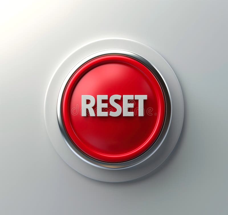 Ed RESET Button on Grey Background Stock Illustration - Illustration of ...