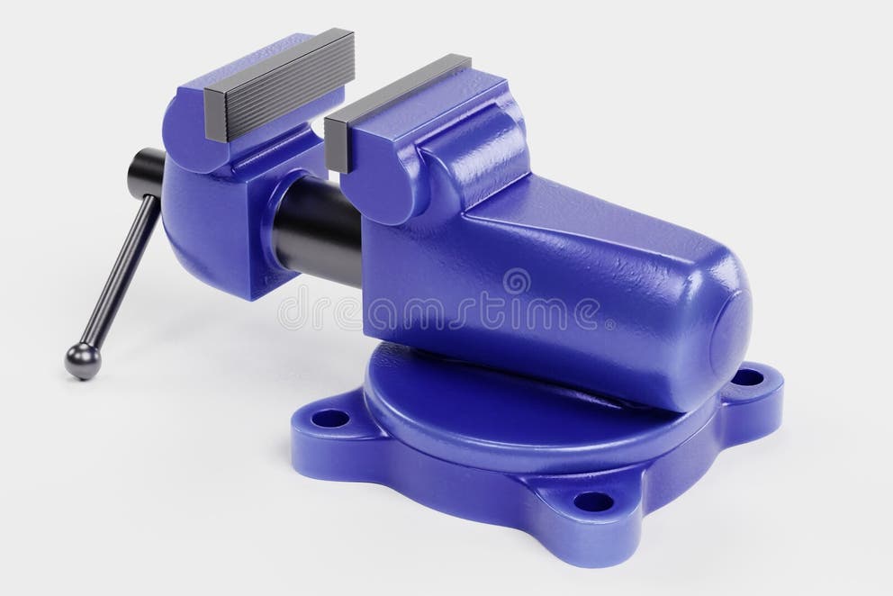 3D Render of Vice Tool stock illustration. Illustration of blue - 149296853