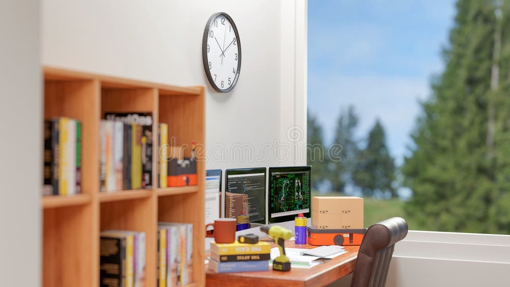 3D Computer Generated Image: Model of AGV in LAB Stock Illustration - Illustration of person ...