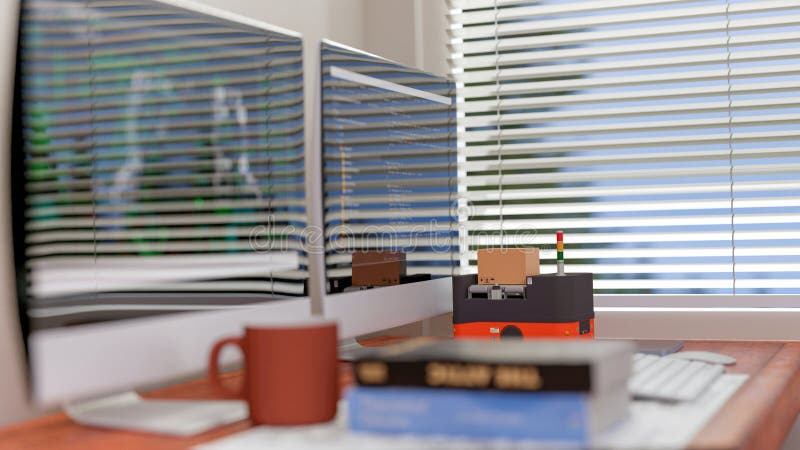 3D Render: Model of AGV in LAB. Stock Illustration - Illustration of ...