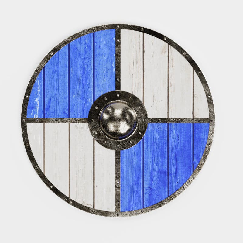 3d Render of Viking Shield stock illustration. Illustration of rust ...