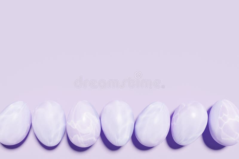 3d Render of Violet Colored Easter Eggs on a Purple Background for Your ...