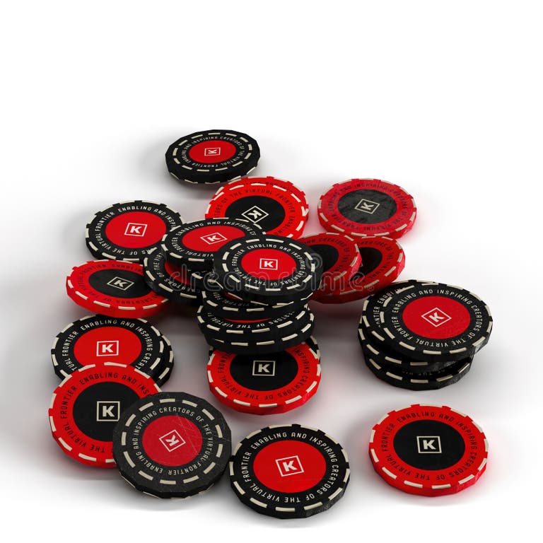 3D Render of Virtual Frontier Certificate Tokens on the White ...