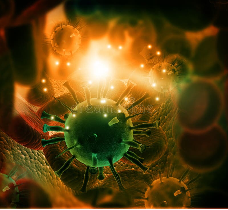 3d render of Virus stock illustration. Illustration of aids - 50594442