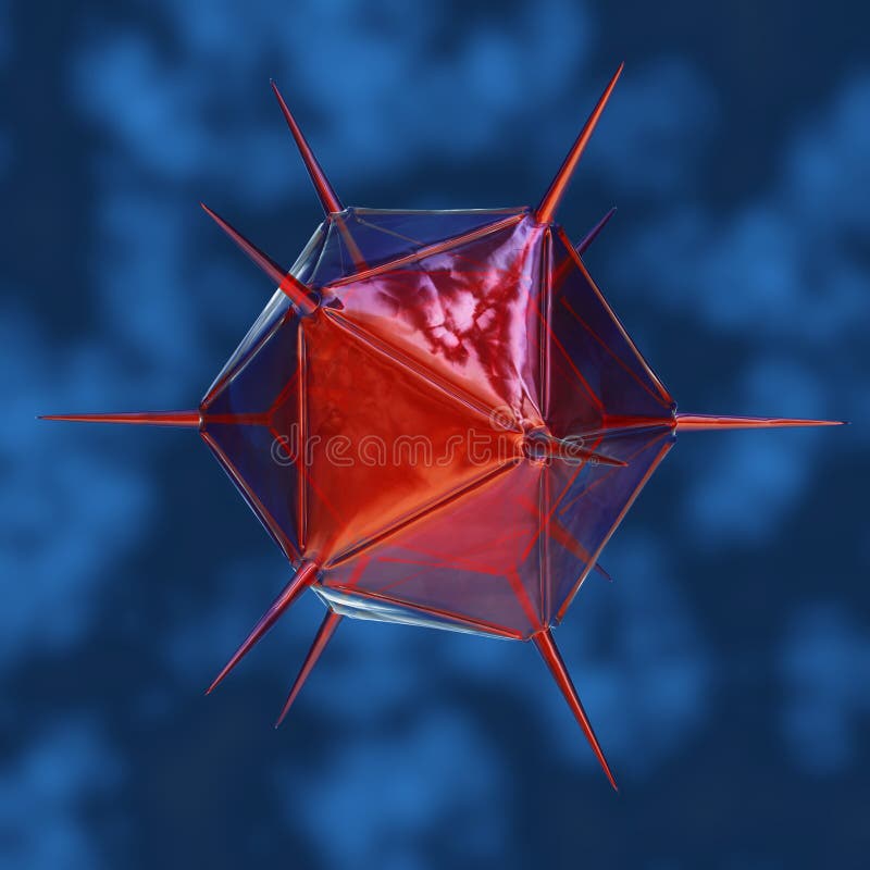 3D render virus cells. stock illustration. Illustration of blood - 46463628