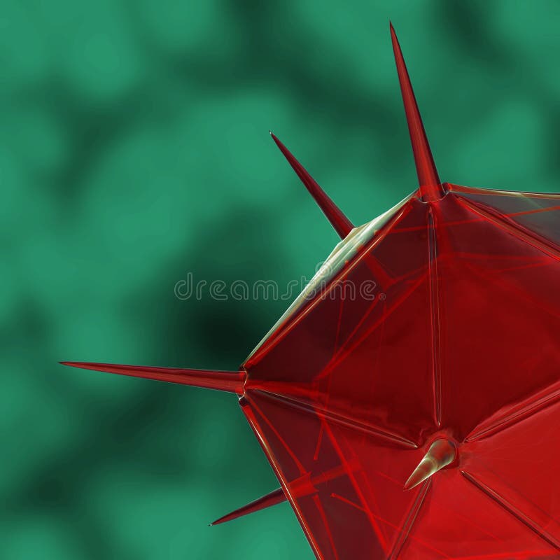 3D render virus cells. stock illustration. Illustration of medical ...