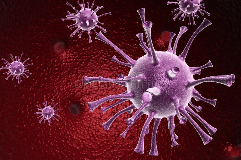 3d render virus stock illustration. Illustration of experiment - 49861214