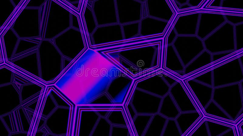 3d Render Vj Loop Lines Neon Glow Rotate Stock Footage - Video of ...