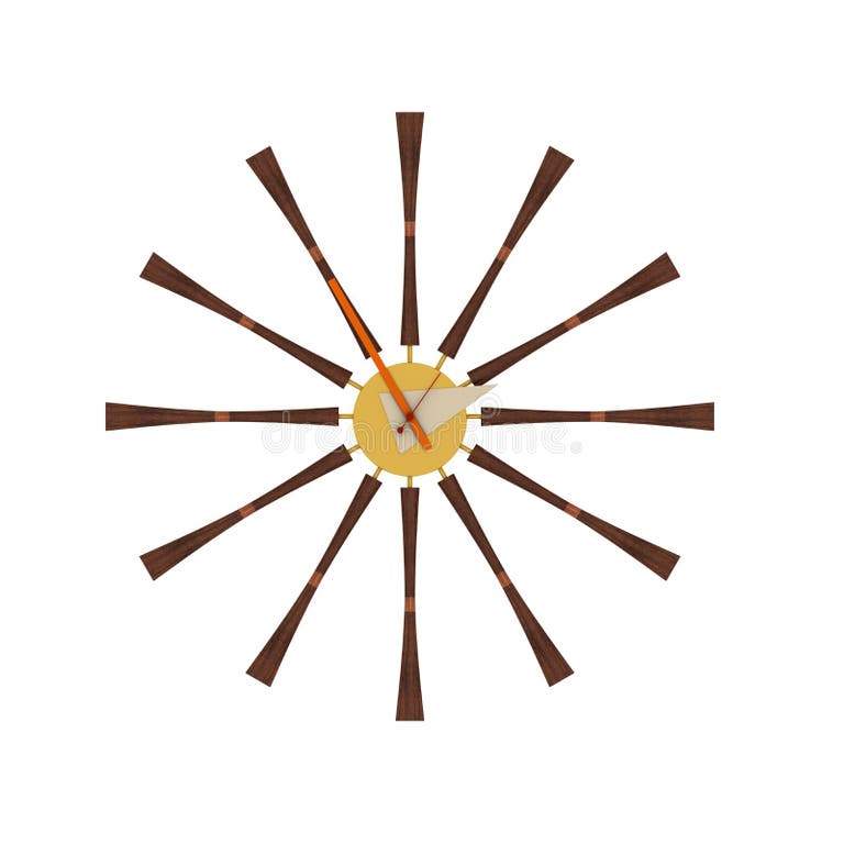 3d render of wall clock stock illustration. Illustration of face ...