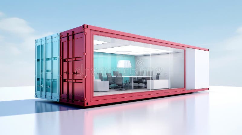 3d Render of a Warehouse Blue Storage Box Warehouse Stock Photo - Image ...