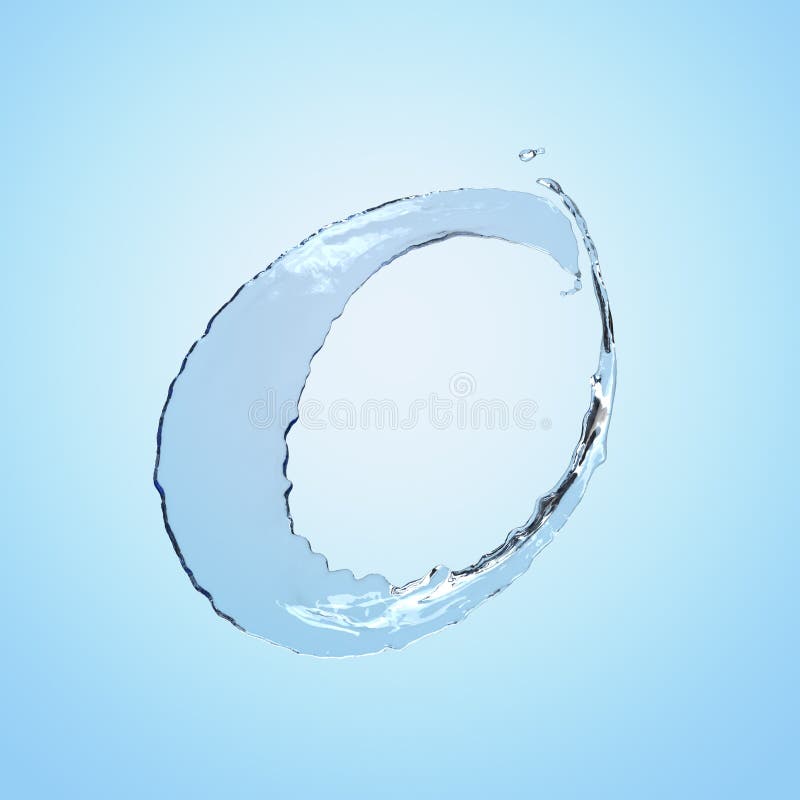 3d Render, Water Splash, Translucent Liquid Wavy Jet, Splashing Wave ...
