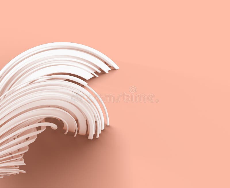 3D Render Wave Band Surface Abstract Background Stock Illustration ...