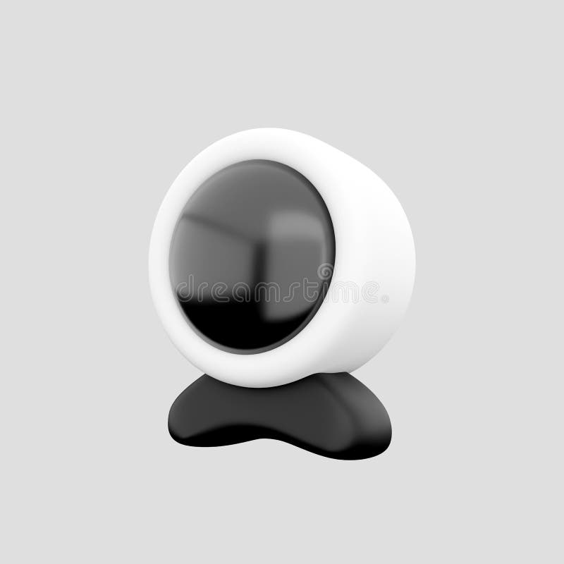 3d Render Web Cam Isolated on White Background. 3D Render Webcam Icon ...