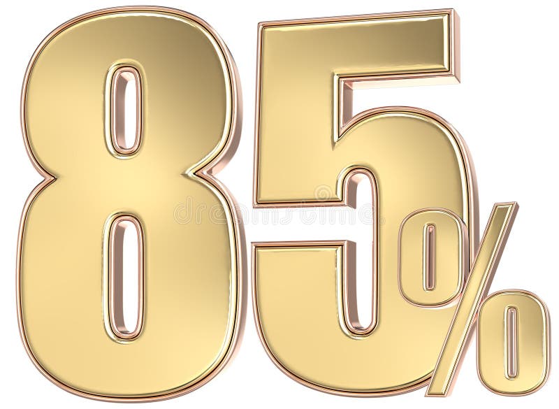 3D Render with White Background 85 Percent Stock Illustration ...