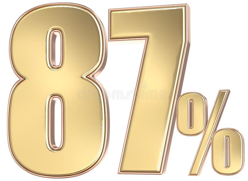 3D Render with White Background 87 Percent Stock Illustration ...
