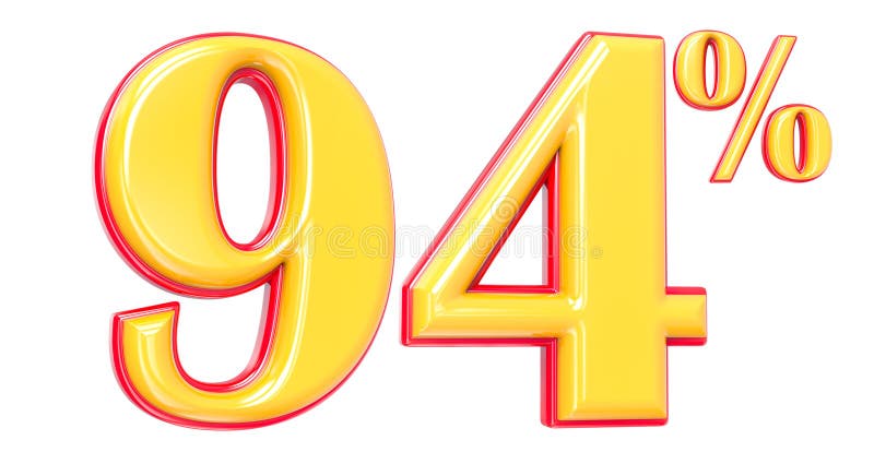 3D Render with White Background 94 Percent Stock Illustration ...