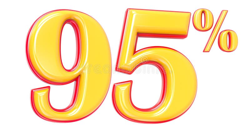 3D Render with White Background 95 Percent Stock Illustration ...