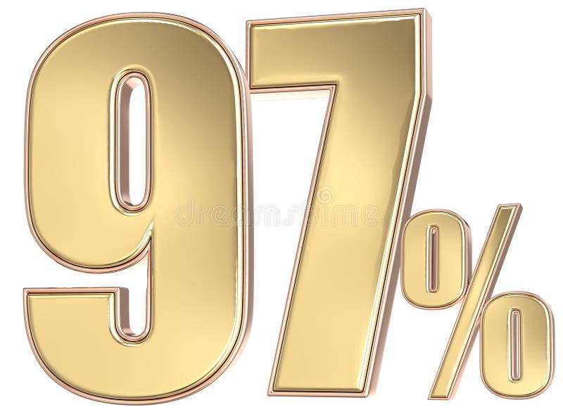 3D Render with White Background 97 Percent Stock Illustration ...