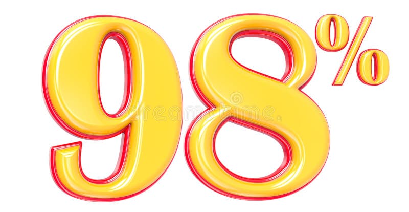 3D Render with White Background 98 Percent Stock Illustration ...